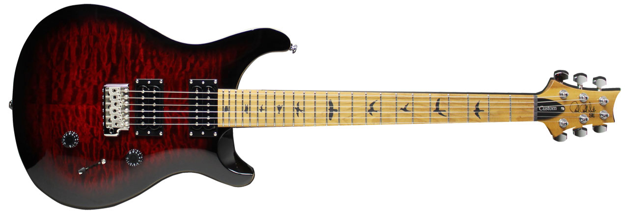 PRS SE Custom 24 FN Fire Red Roasted Maple - سازکالا