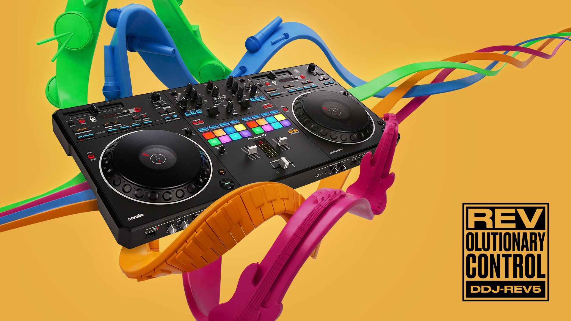 Pioneer DJ DDJ-REV5 | قیمت میدی کنترلر - سازکالا